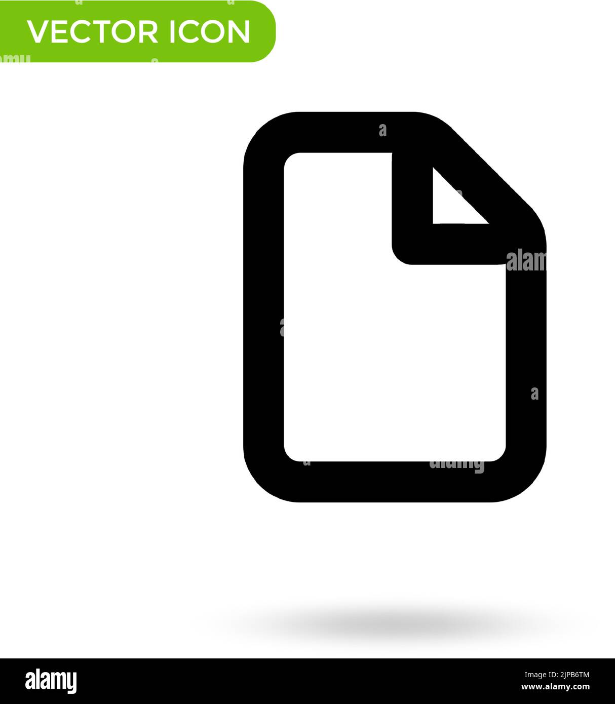 document page icon. minimal and creative icon isolated on white ...