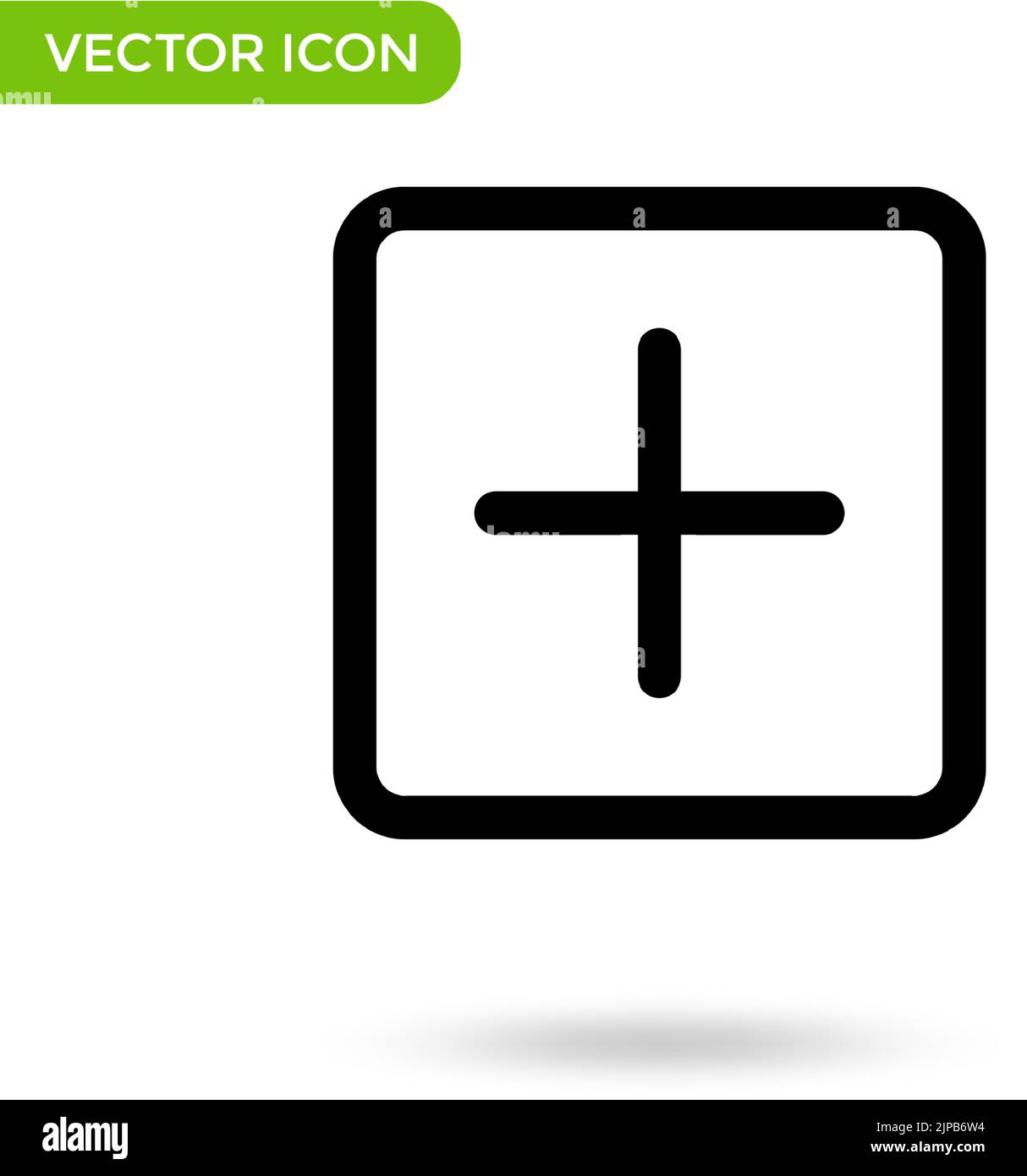 plus icon. minimal and creative icon isolated on white background ...