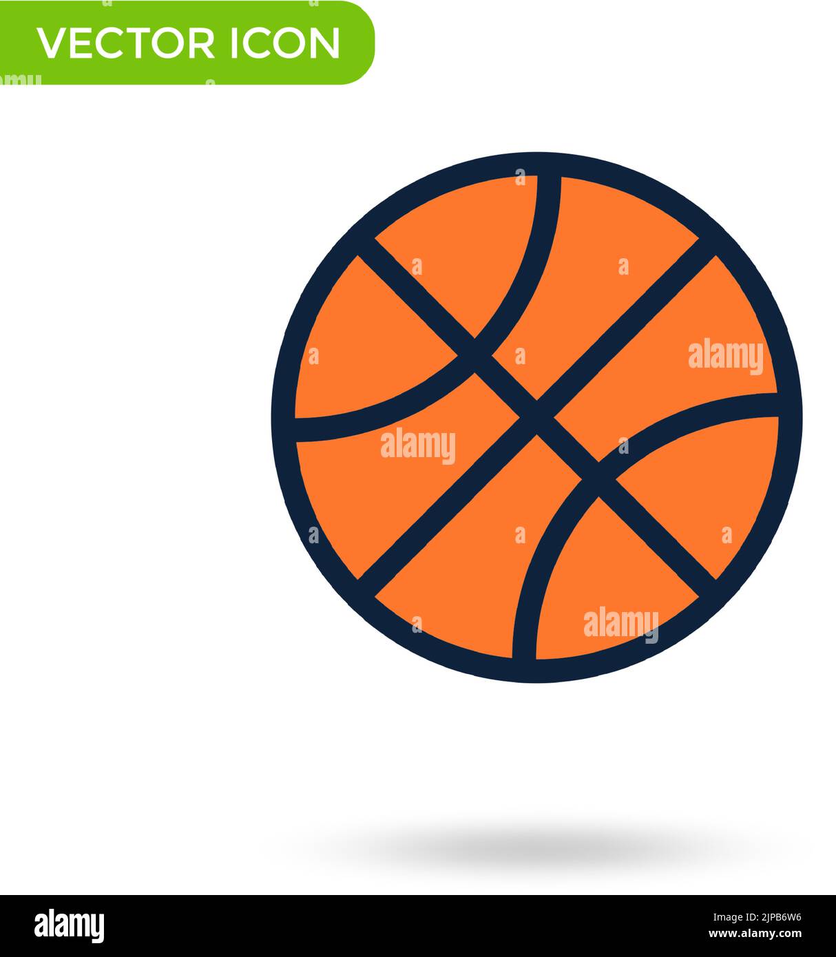 basketball ball icon. minimal and creative icon isolated on white ...