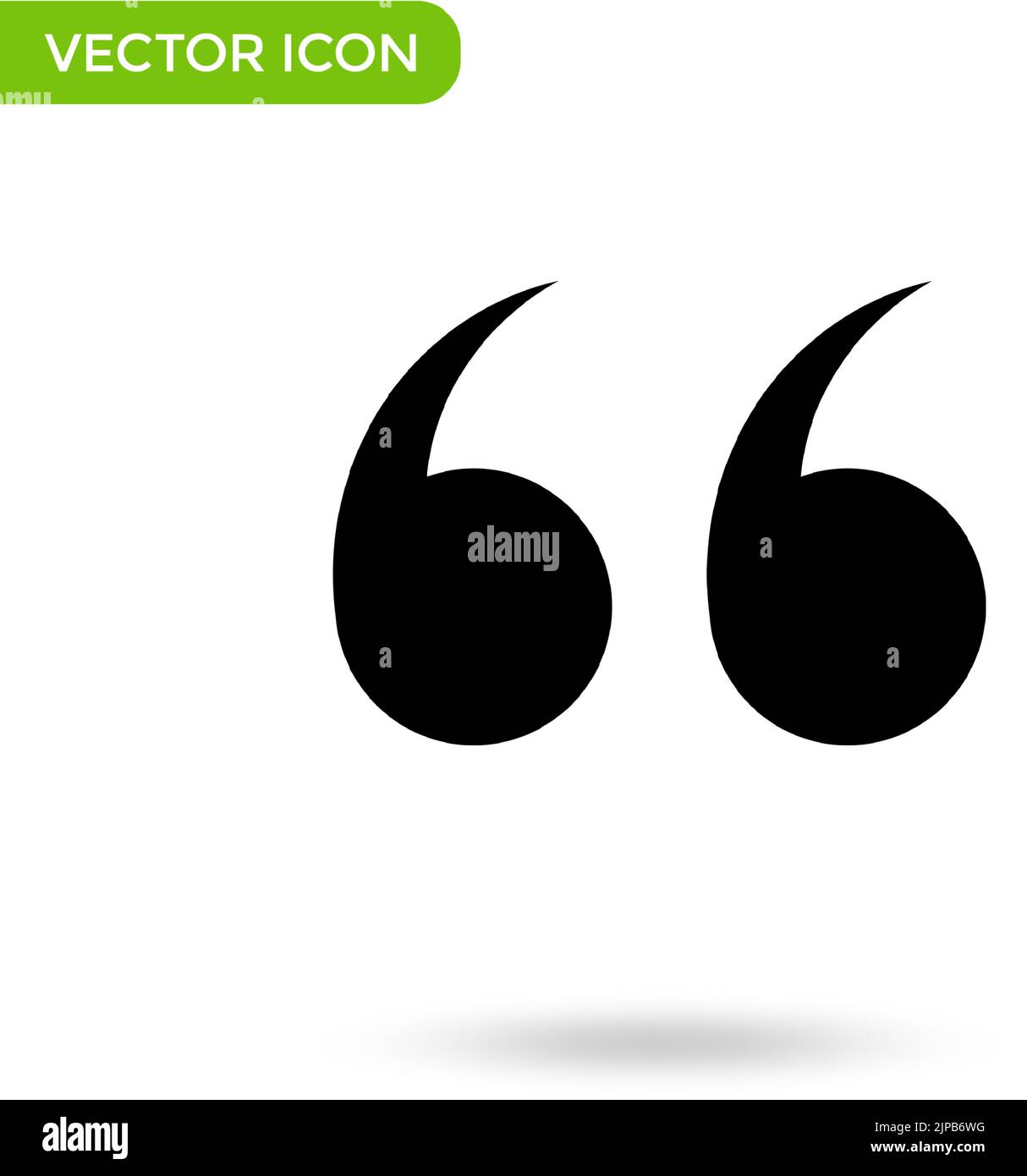 quote symbol icon. minimal and creative icon isolated on white ...