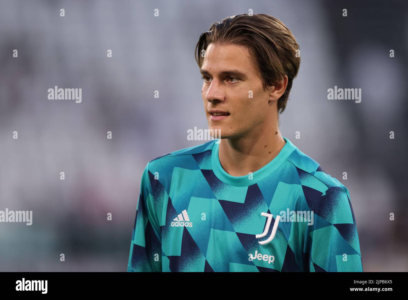 Turin, Italy, 15th August 2022. Nicolo Fagioli of Juventus reacts ...