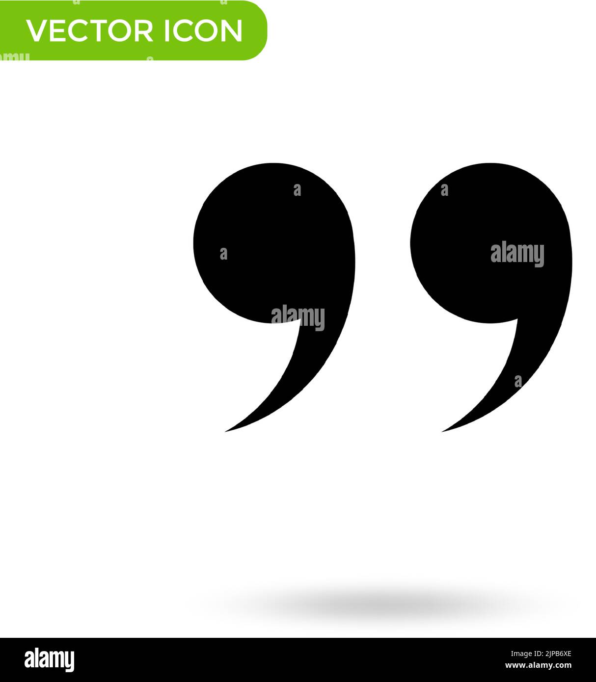 quote symbol icon. minimal and creative icon isolated on white ...