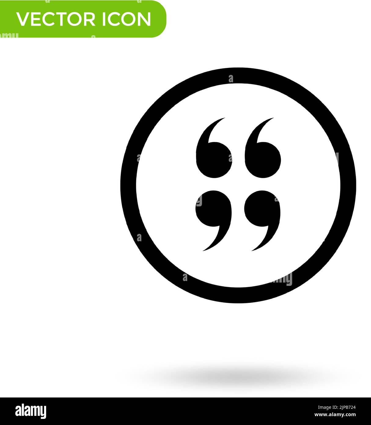 quote symbol icon. minimal and creative icon isolated on white ...