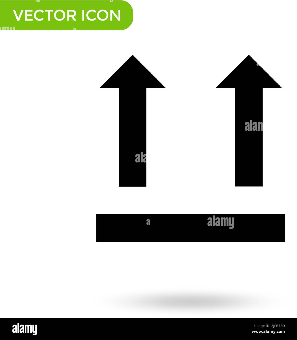 arrow side up logistic icon. minimal and creative icon isolated on ...