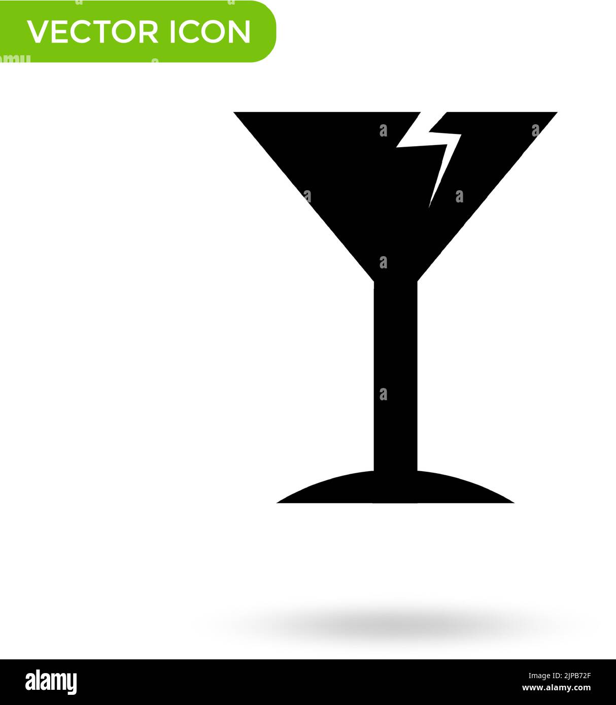 Fragile glass transportation icon. minimal and creative icon isolated ...