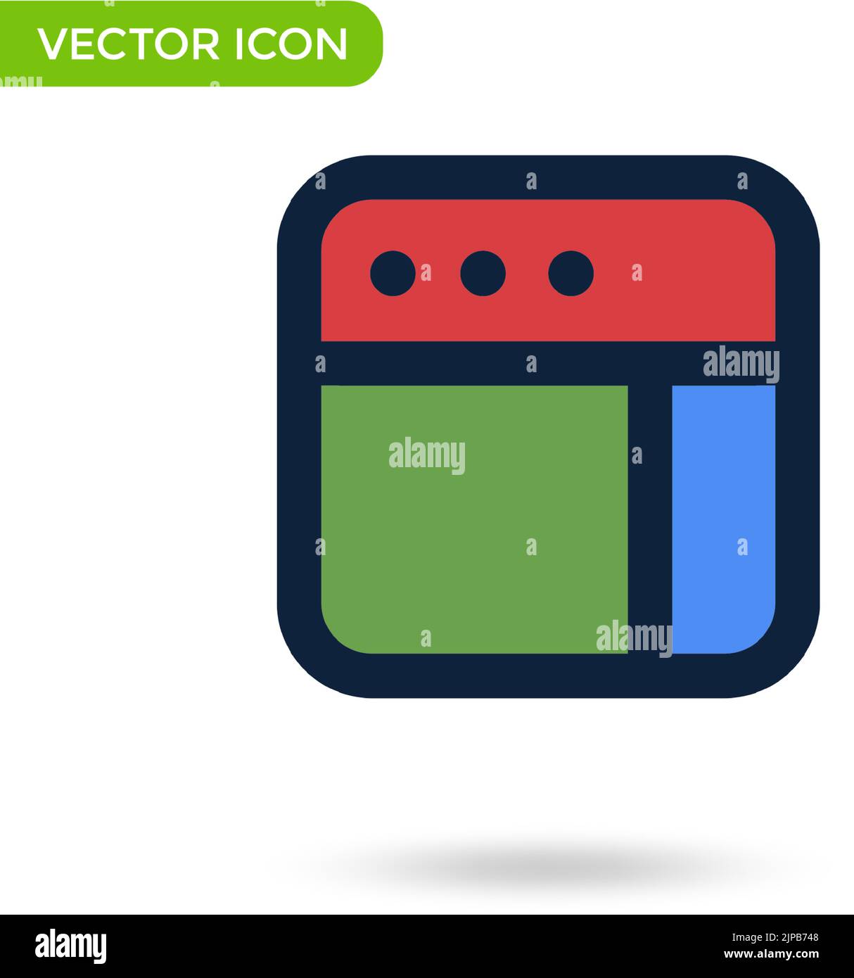 browser window icon. minimal and creative icon isolated on white ...