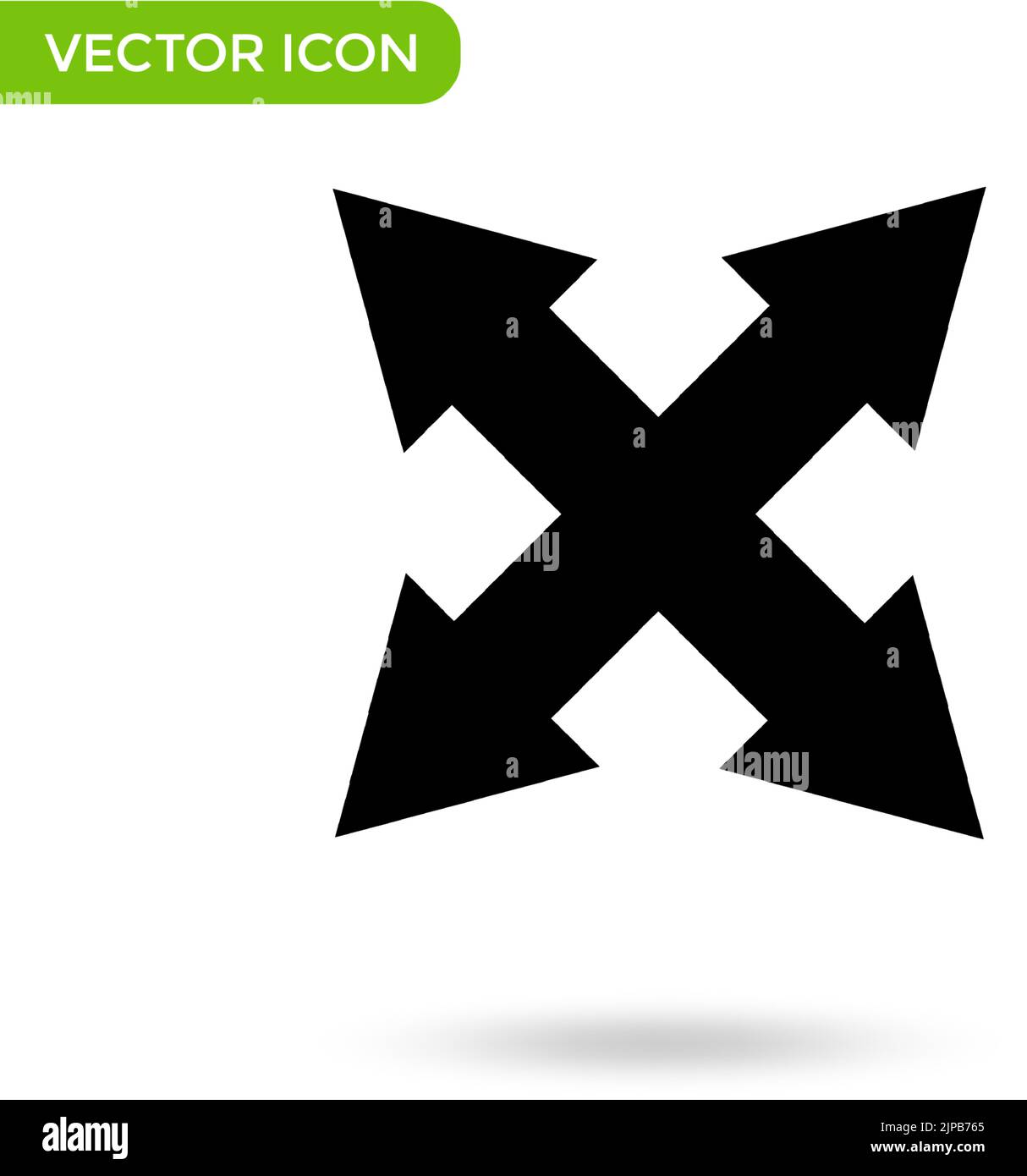 4 way arrows icon. minimal and creative icon isolated on white ...