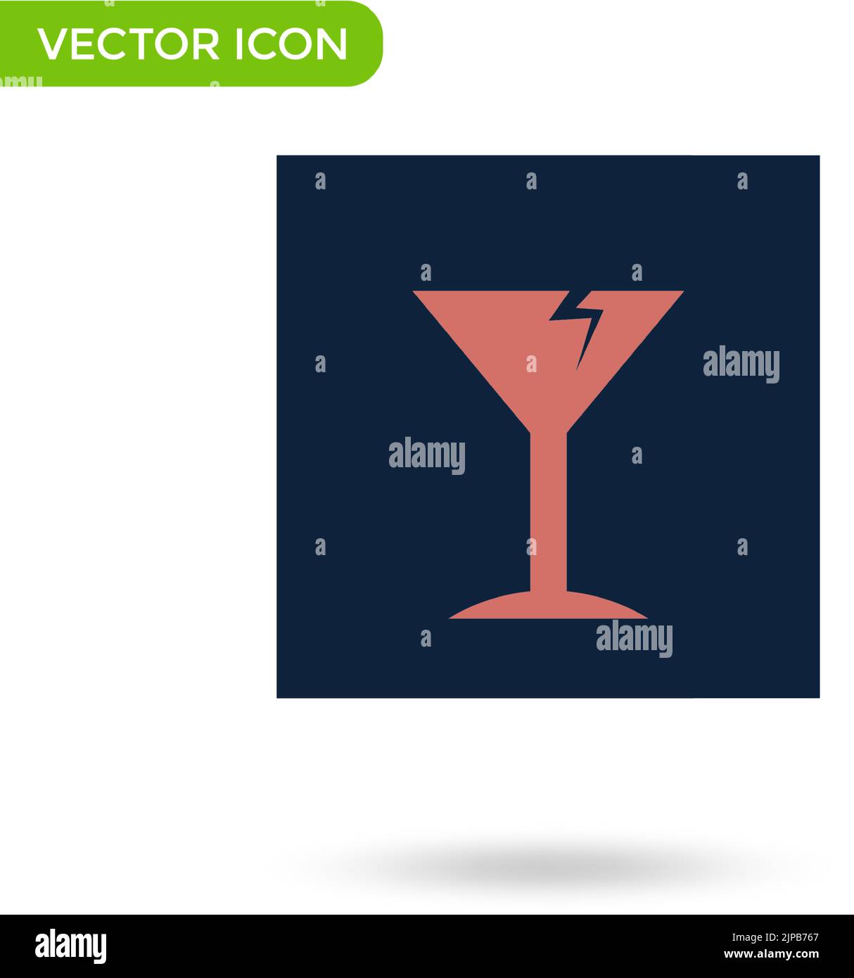 Fragile glass transportation icon. minimal and creative icon isolated ...