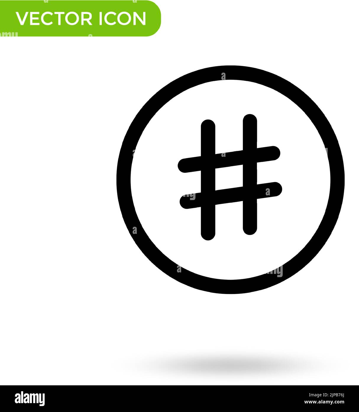 hashtag icon. minimal and creative icon isolated on white background ...