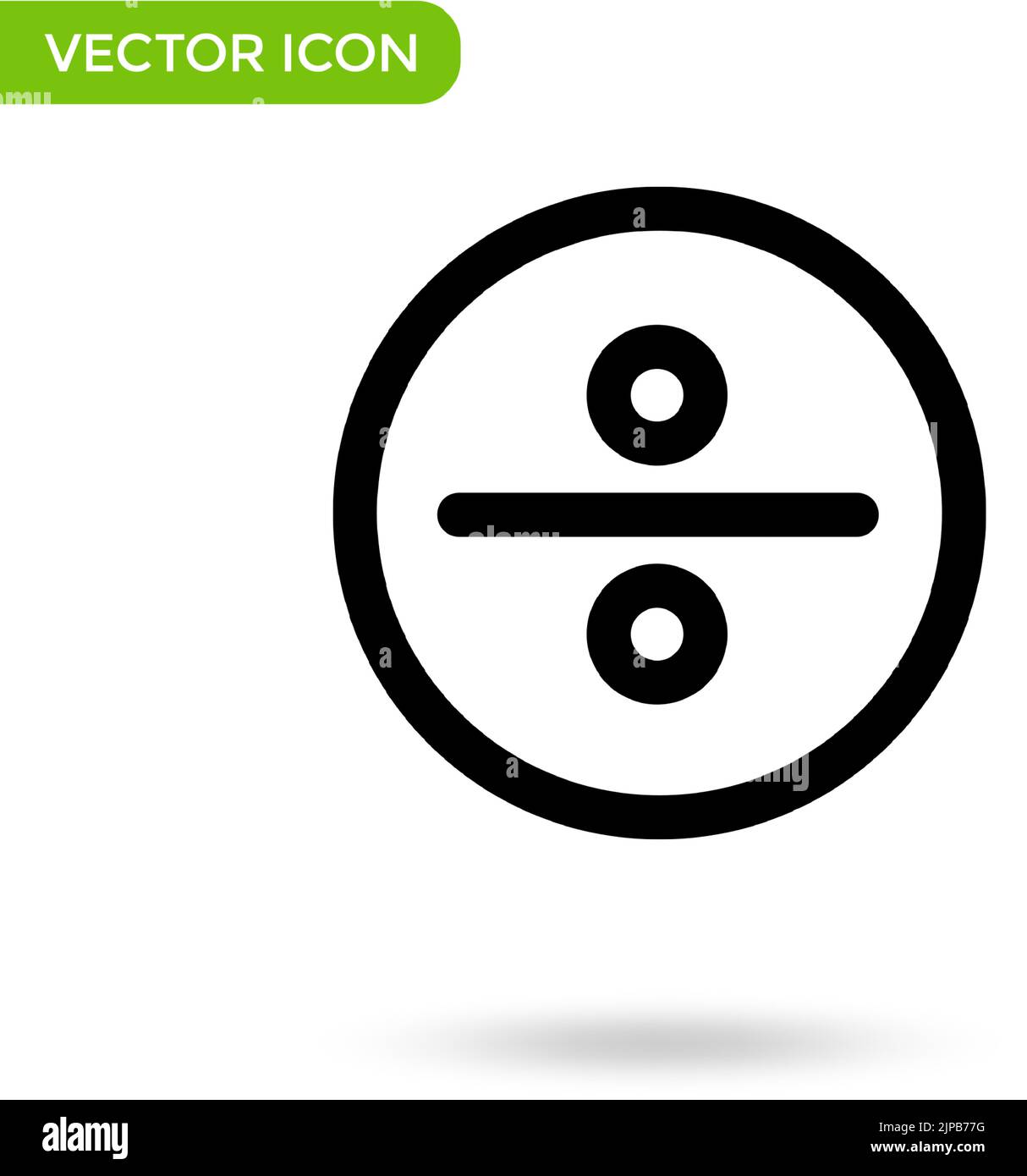 Math Divide Icon Minimal And Creative Icon Isolated On White