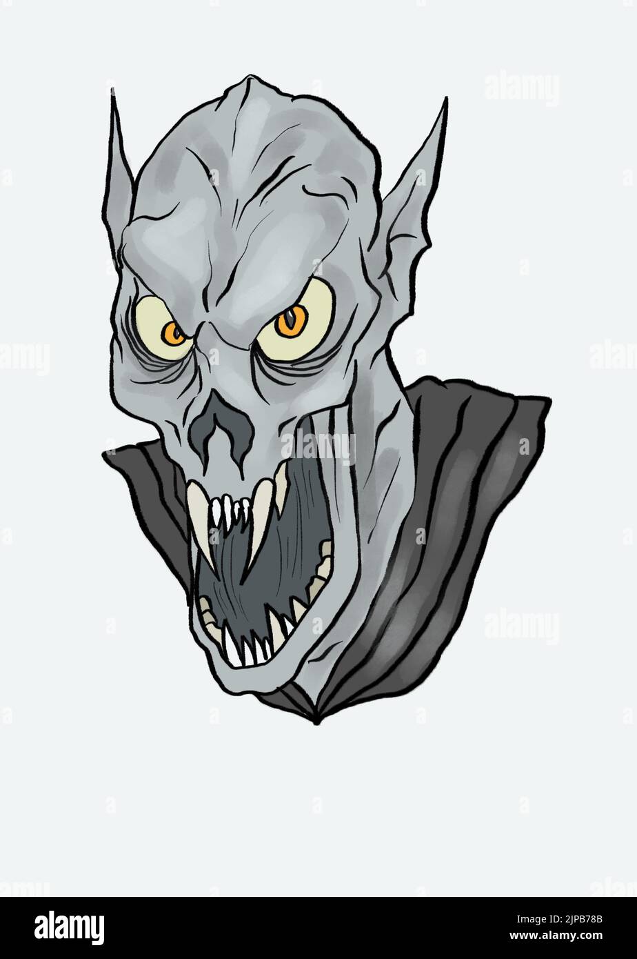 monstrous horror character illustration Stock Photo - Alamy