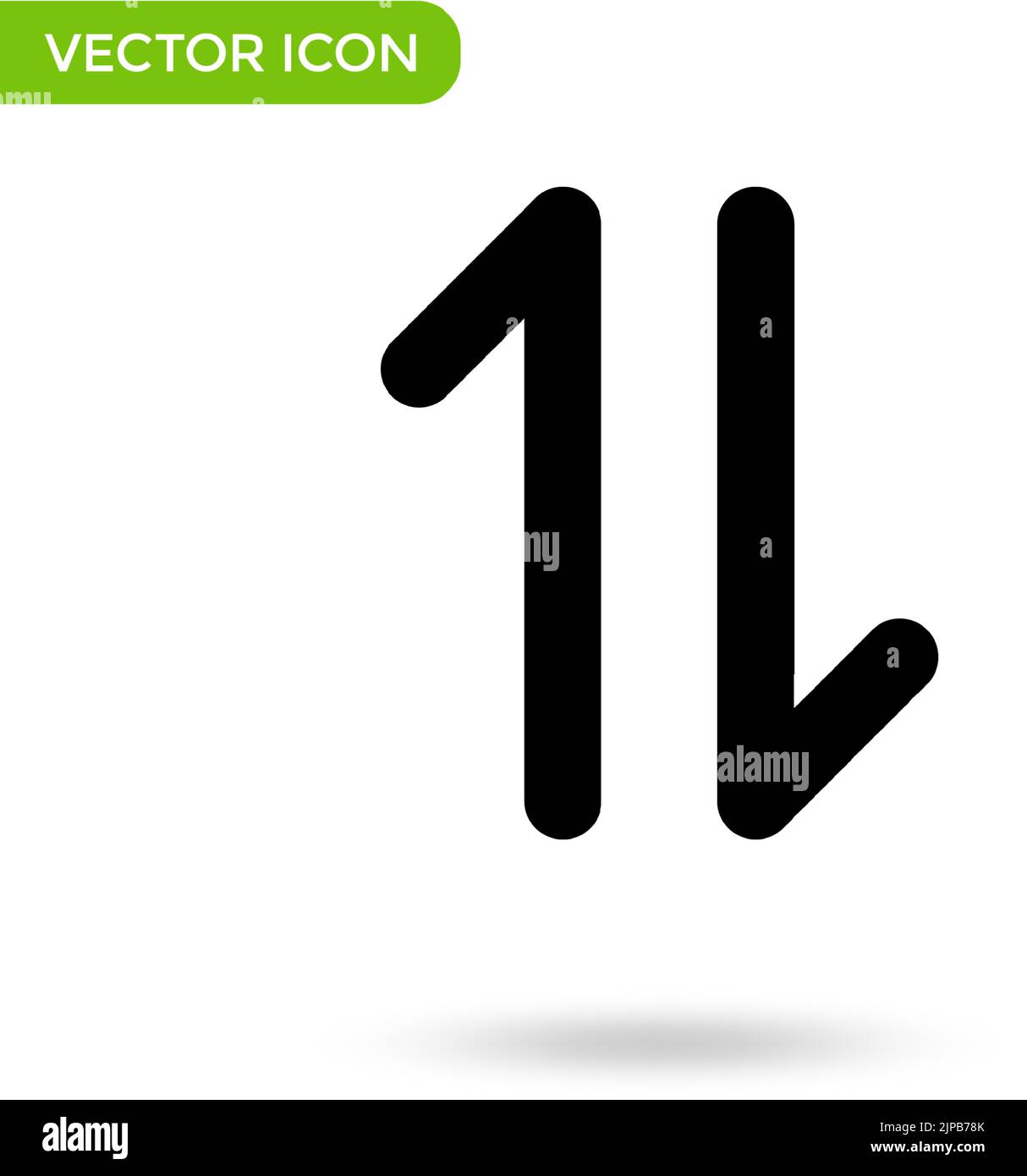 arrow up down icon. minimal and creative icon isolated on white ...