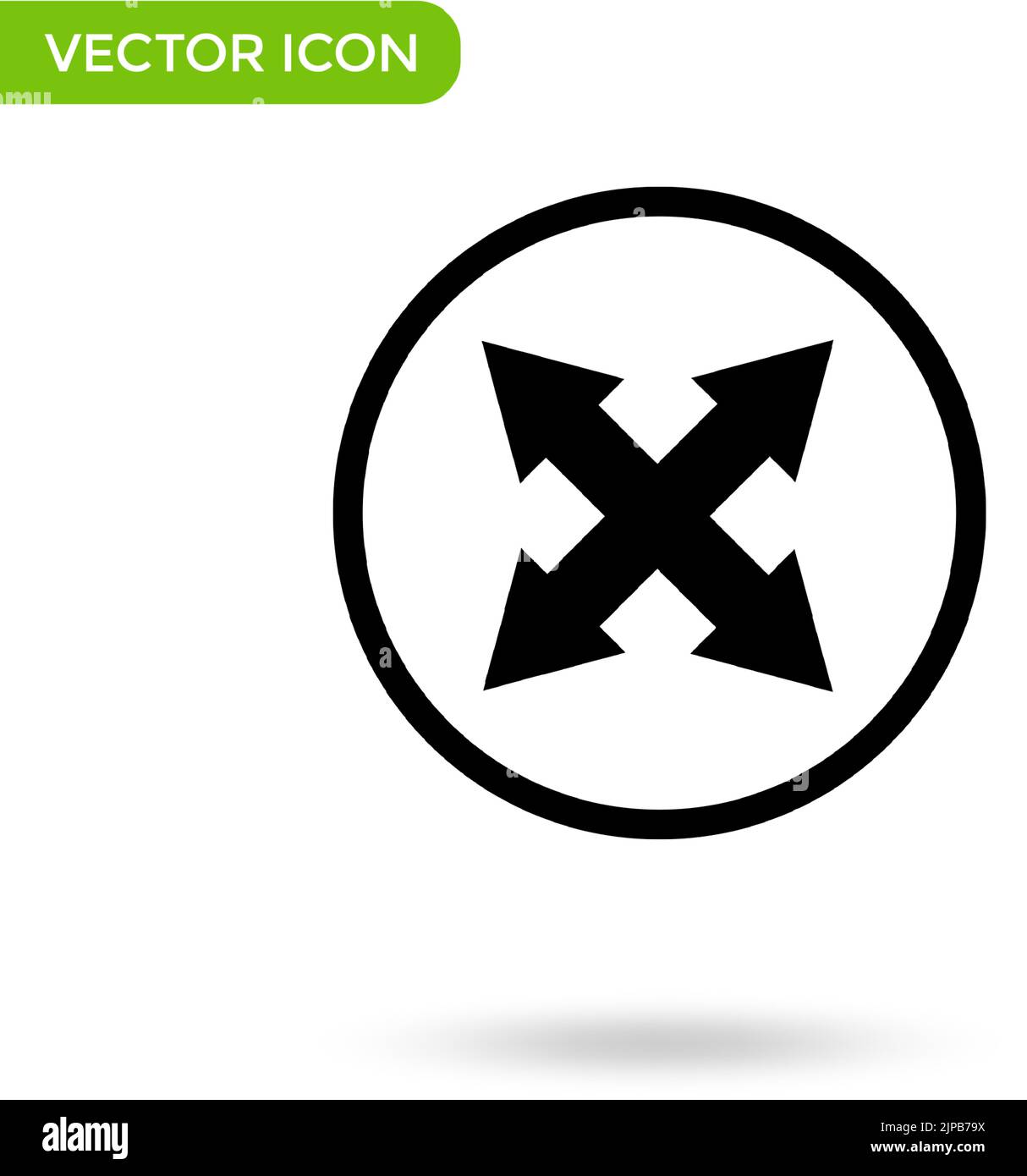 4 way arrows icon. minimal and creative icon isolated on white ...