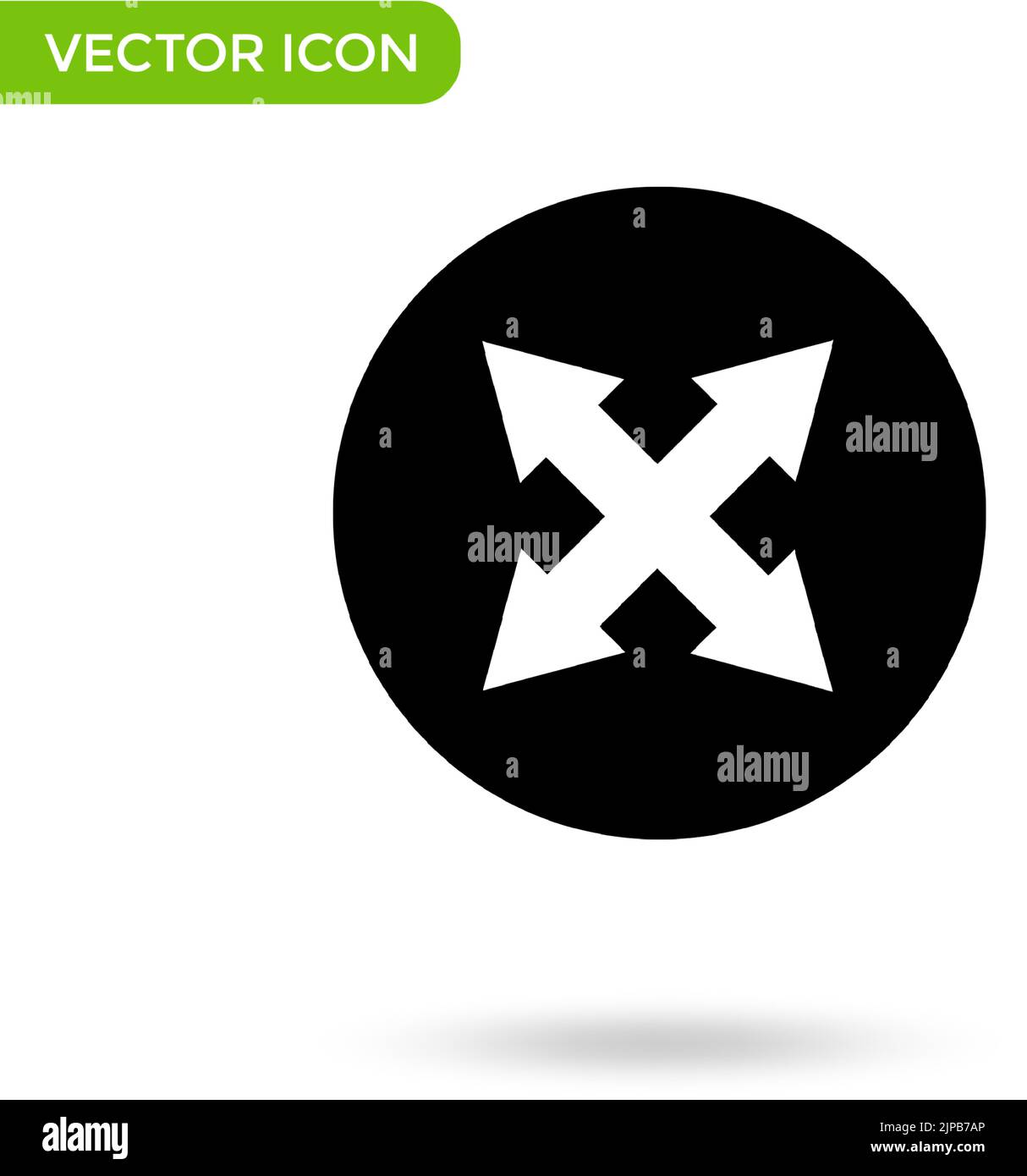 4 way arrows icon. minimal and creative icon isolated on white ...