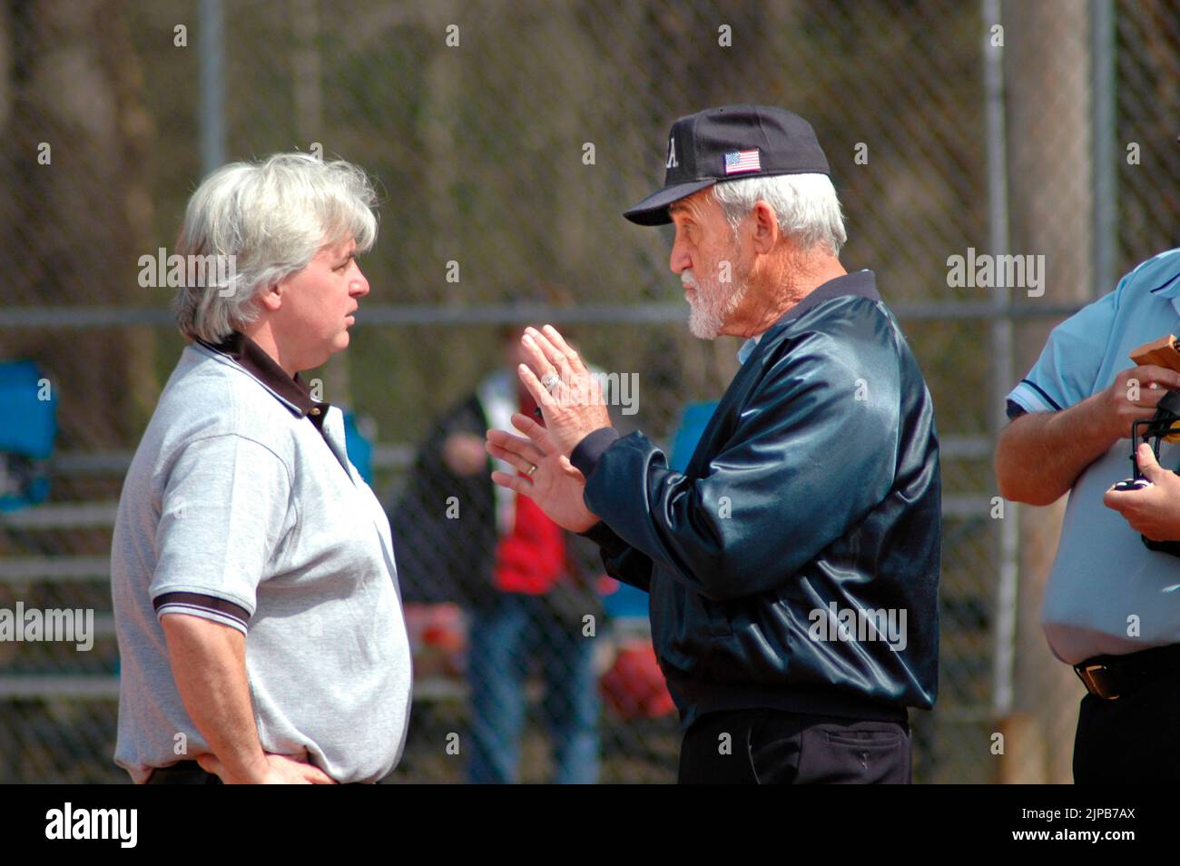Coach umpire talking hi-res stock photography and images - Alamy