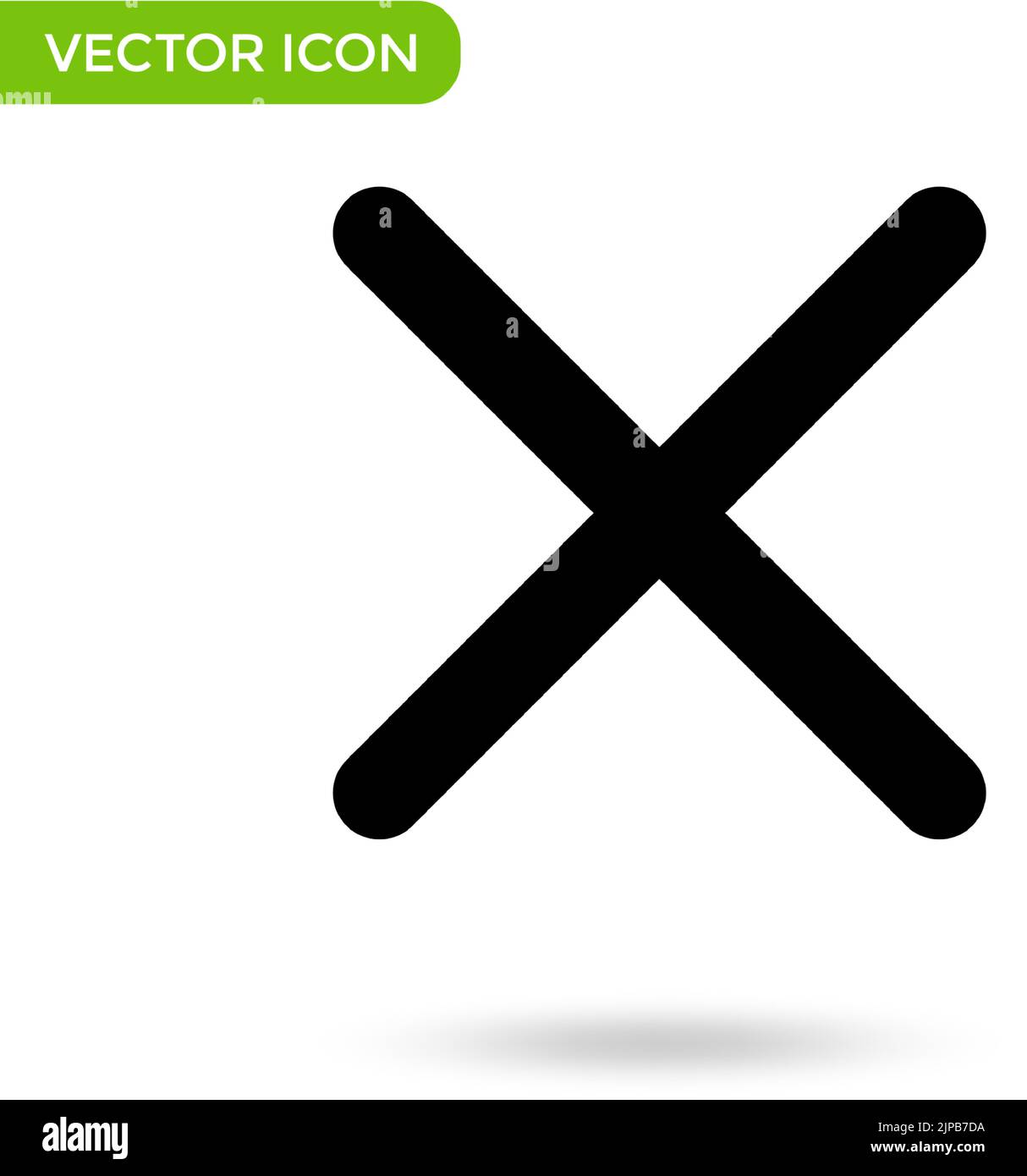 cancel cross icon. minimal and creative icon isolated on white ...