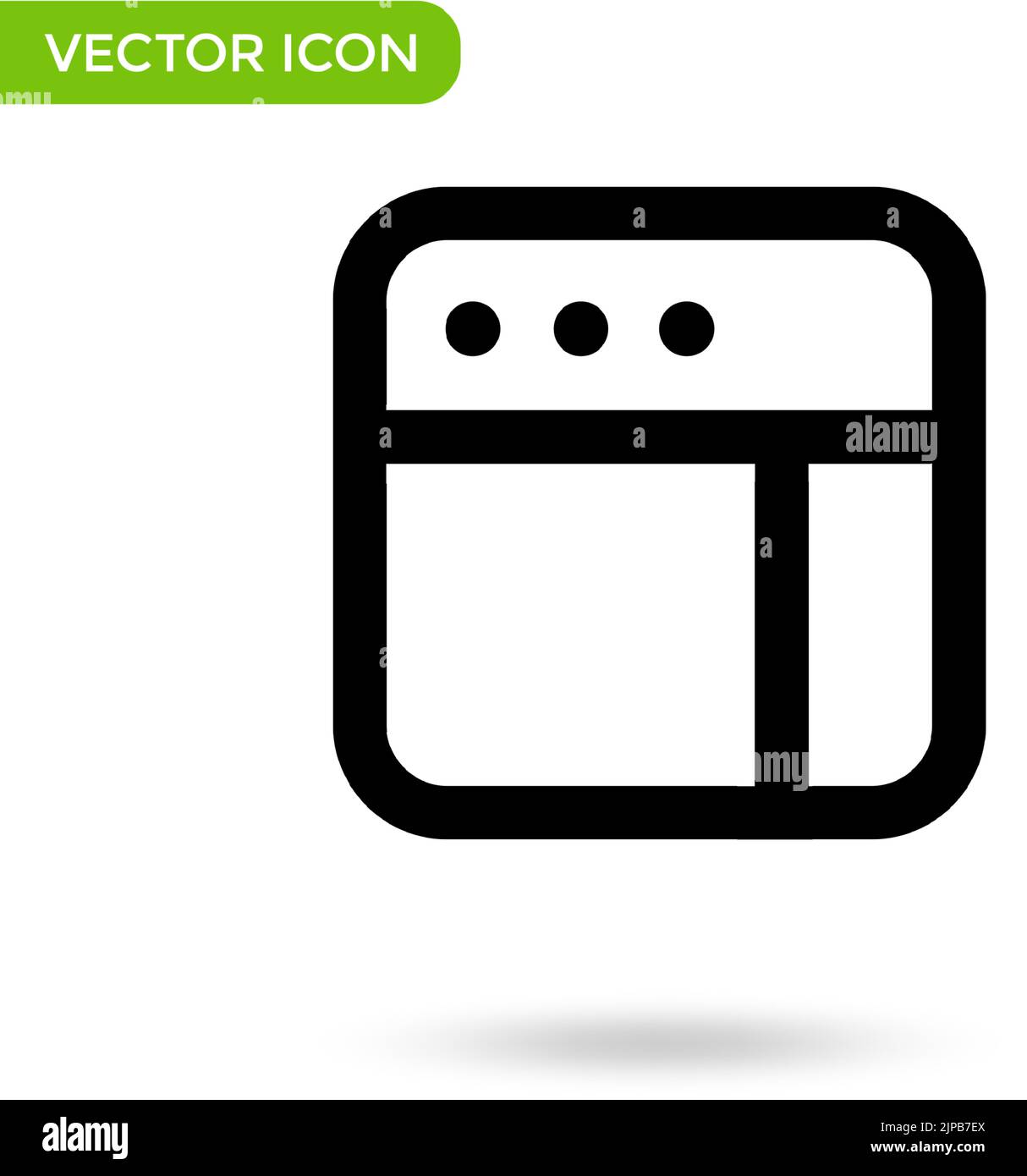 browser window icon. minimal and creative icon isolated on white ...