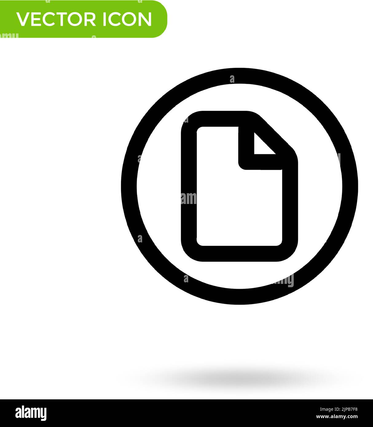 document page icon. minimal and creative icon isolated on white ...