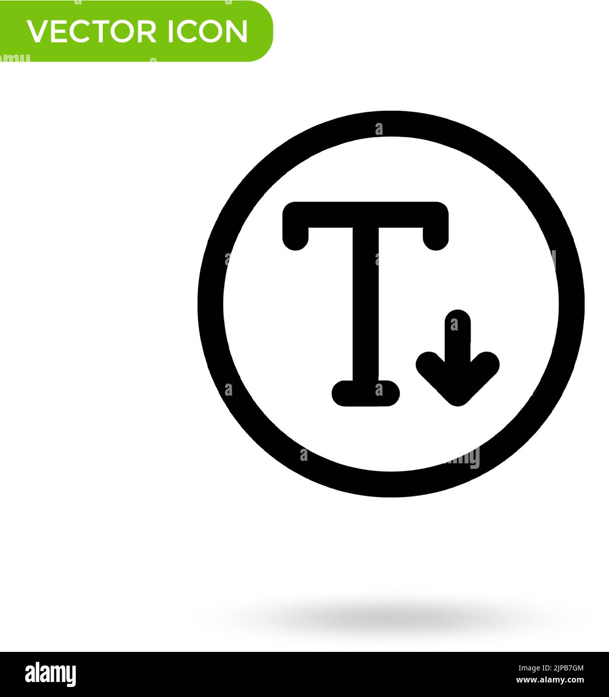 text resize icon letter t. minimal and creative icon isolated on white ...