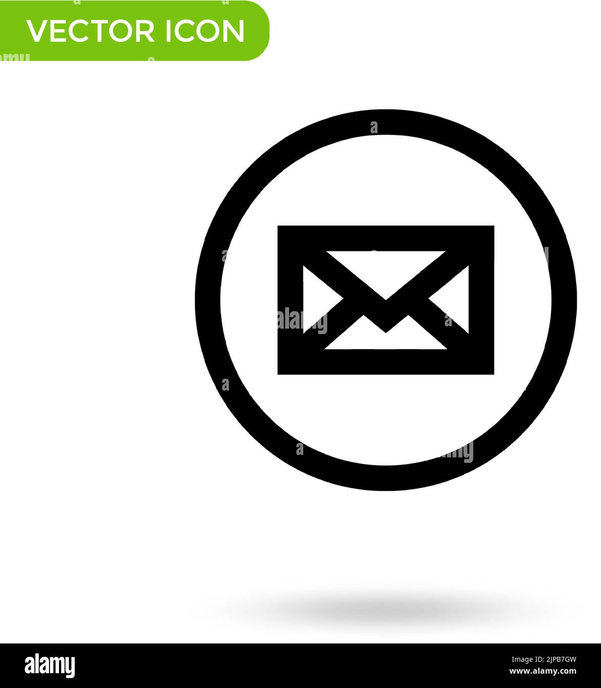 mail icon. minimal and creative icon isolated on white background ...