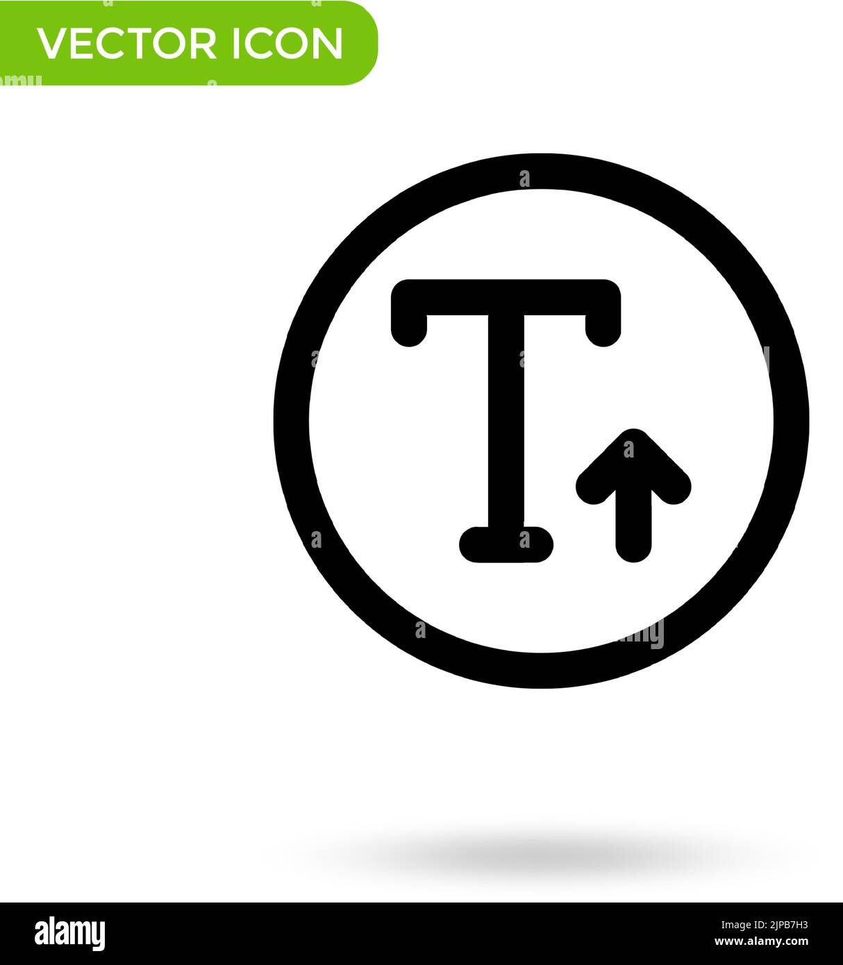 text resize icon letter t. minimal and creative icon isolated on white ...