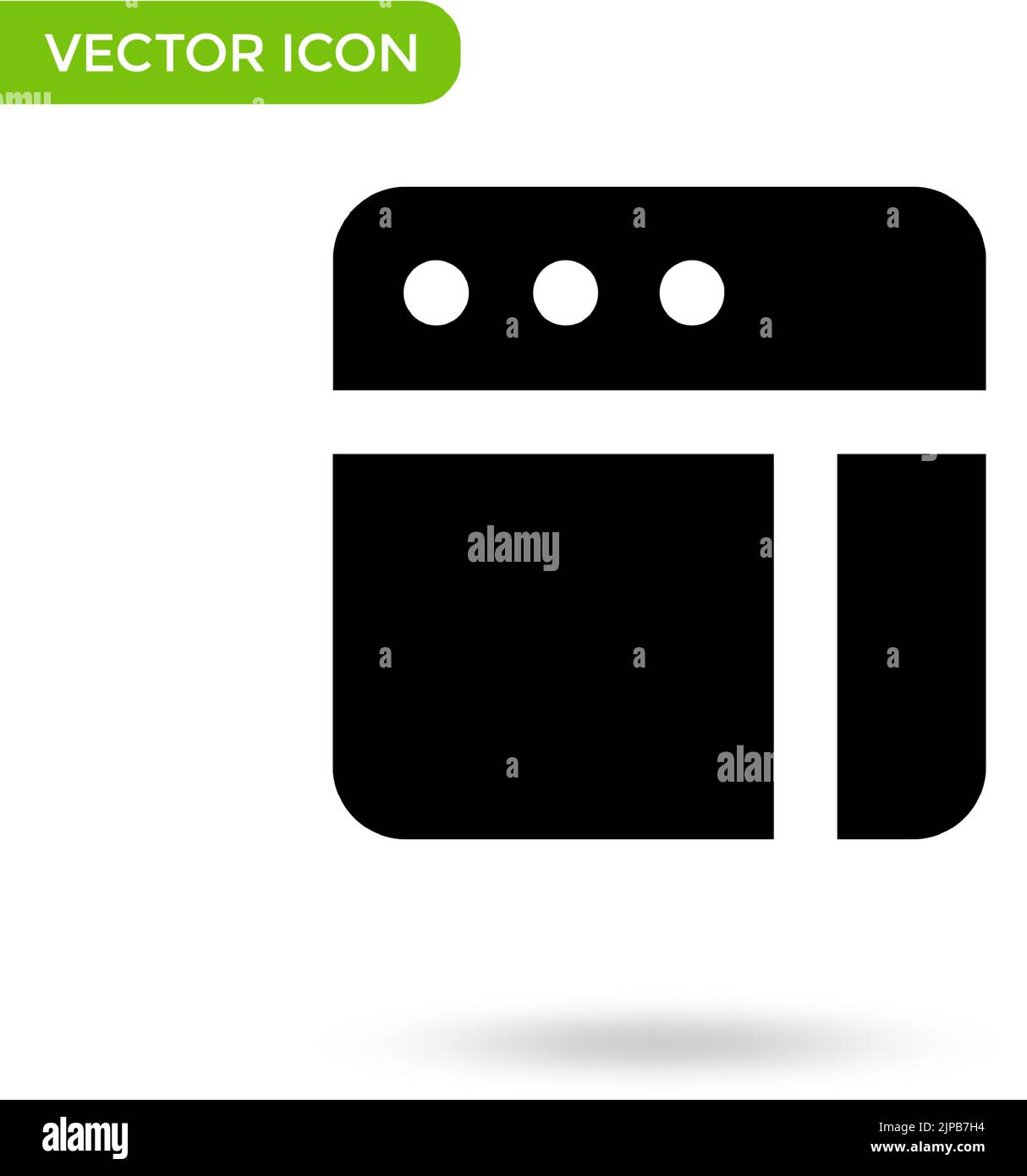 browser window icon. minimal and creative icon isolated on white ...