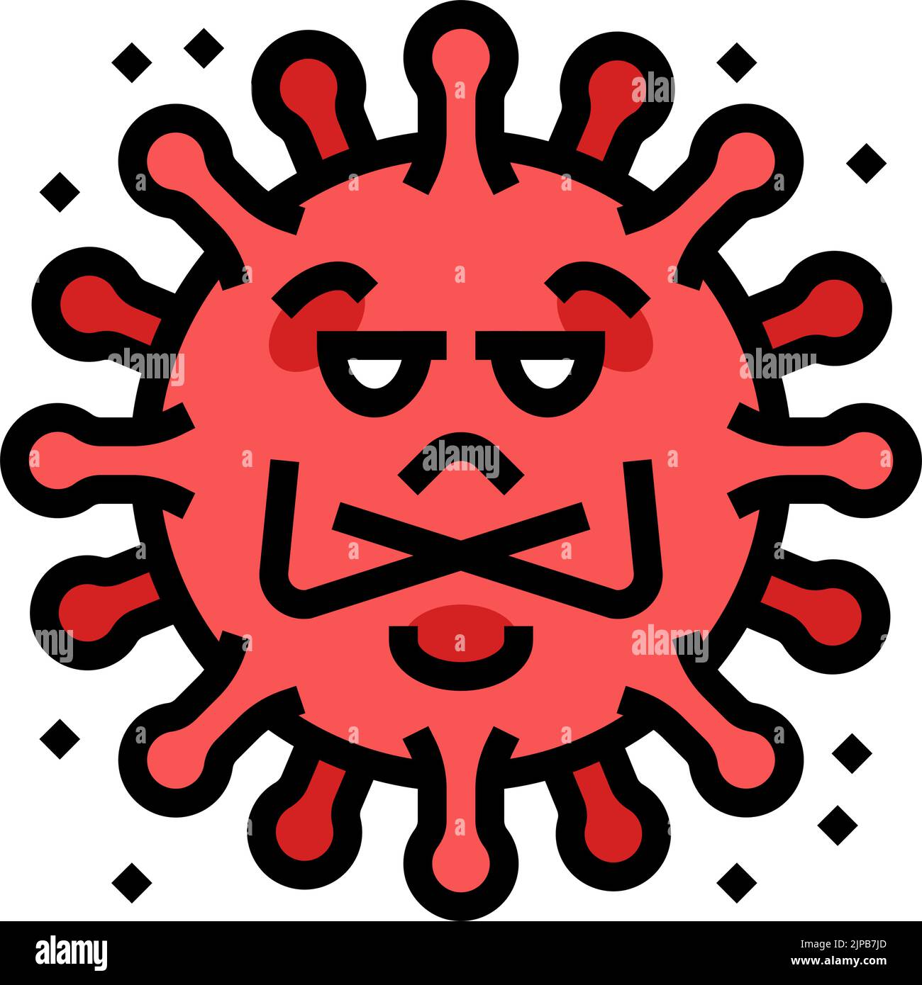 cute bacteria virus color icon vector illustration Stock Vector Image ...