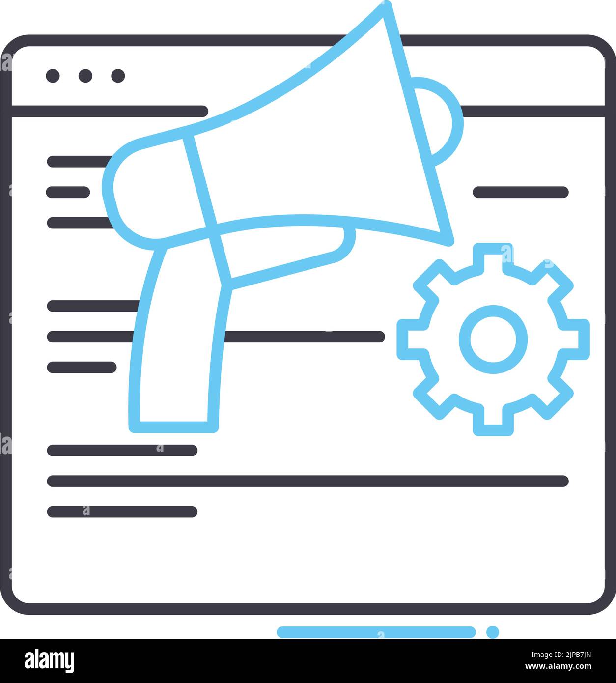 marketing operations line icon, outline symbol, vector illustration ...