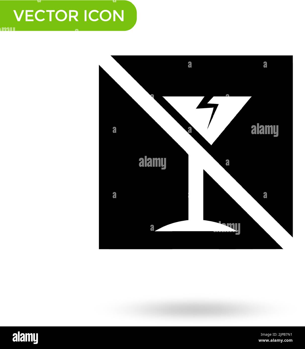 Fragile glass transportation icon. minimal and creative icon isolated ...