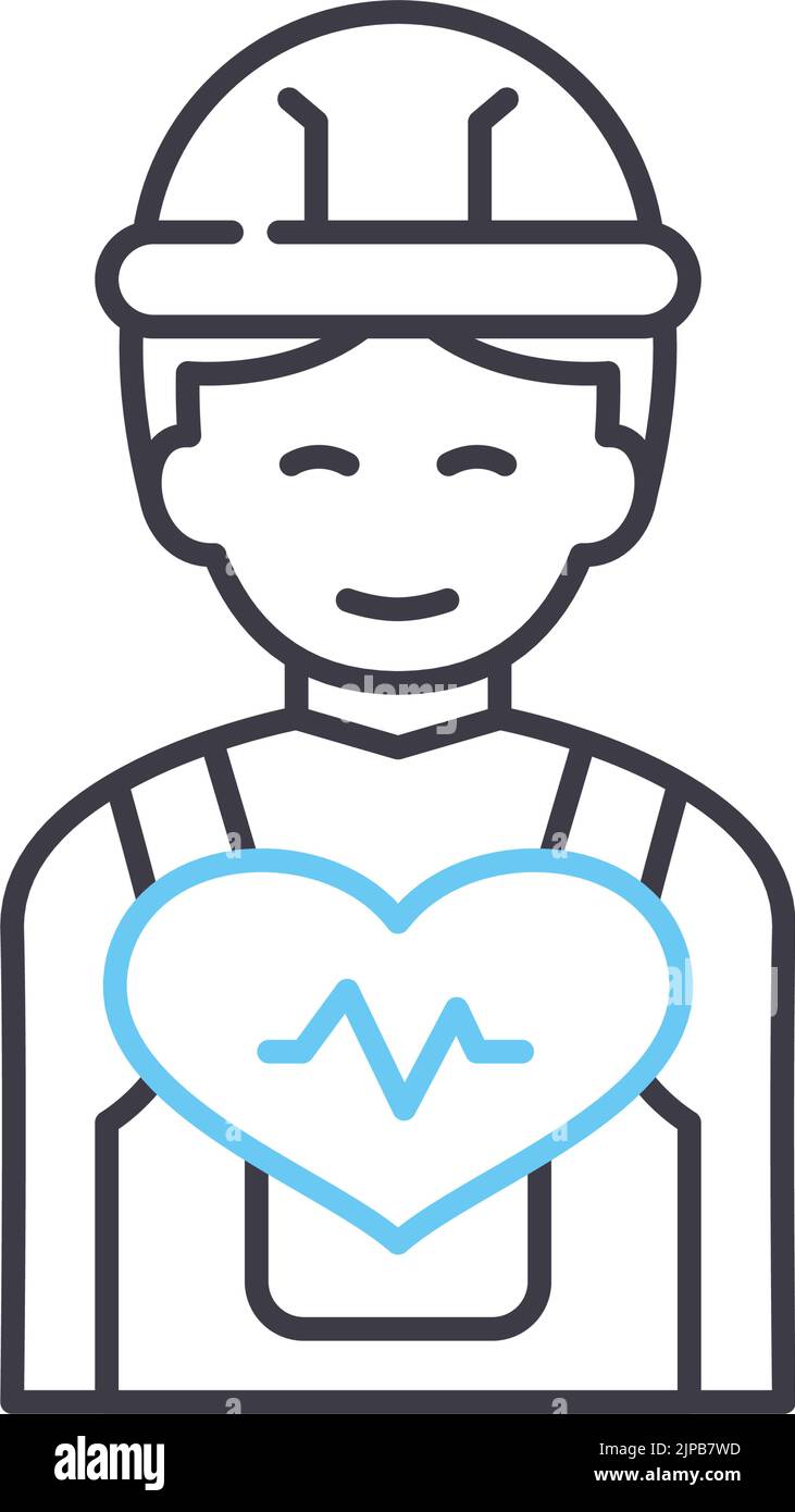 health care line icon, outline symbol, vector illustration, concept ...