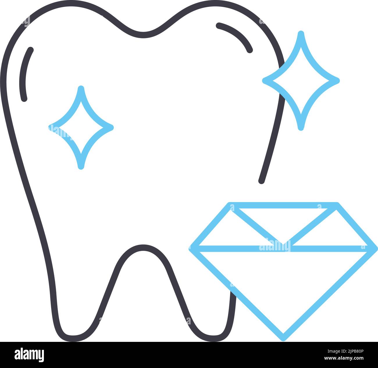 whitening line icon, outline symbol, vector illustration, concept sign ...