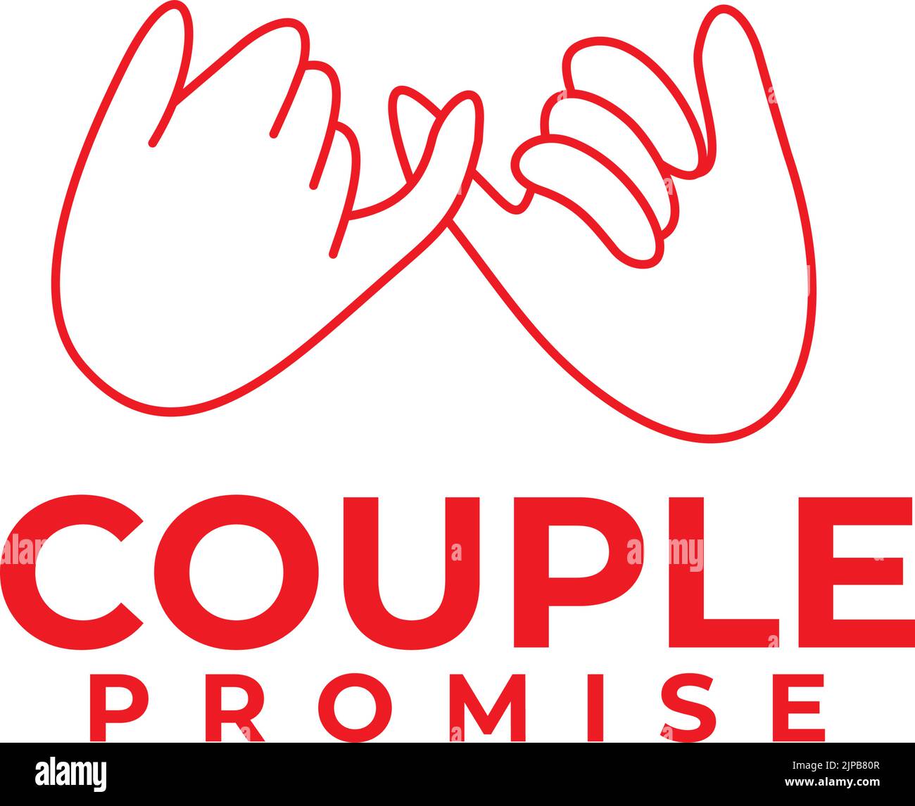 couple hand promise icon vector logo design Stock Vector Image & Art ...