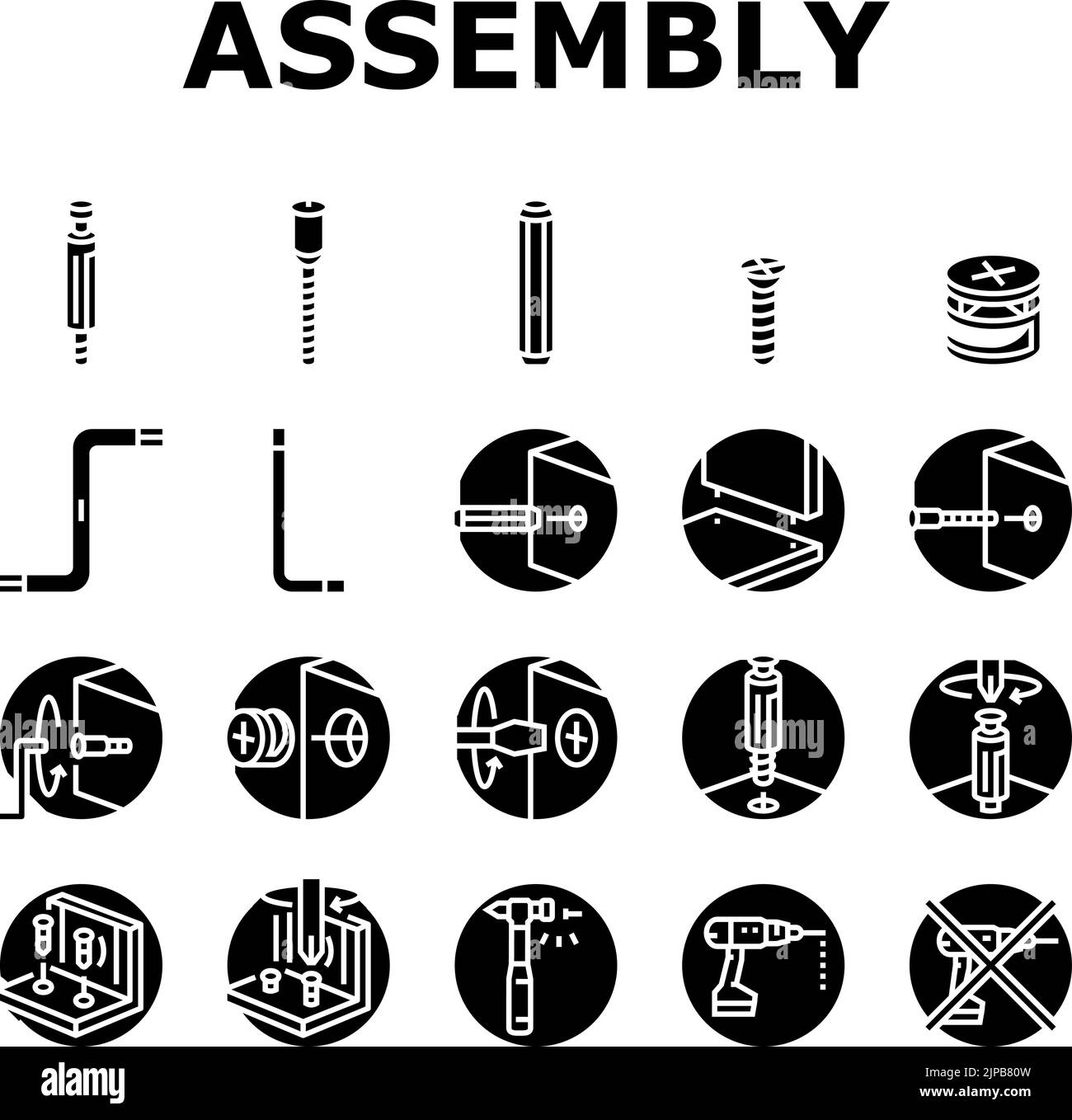 assembly furniture instruction icons set vector Stock Vector Image ... assembly furniture instruction icons set vector Stock Vector Image ...