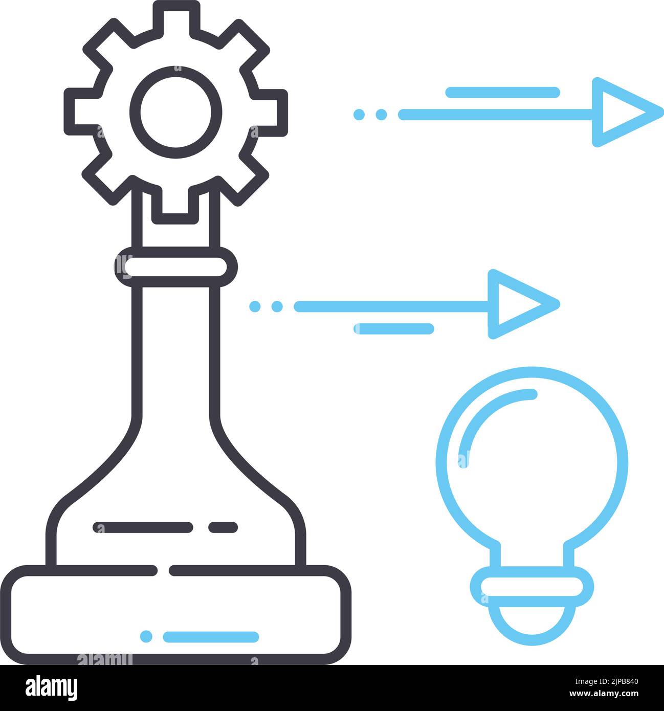 strategic decicions line icon, outline symbol, vector illustration ...