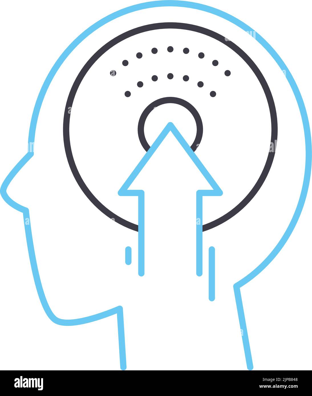 perception line icon, outline symbol, vector illustration, concept sign ...