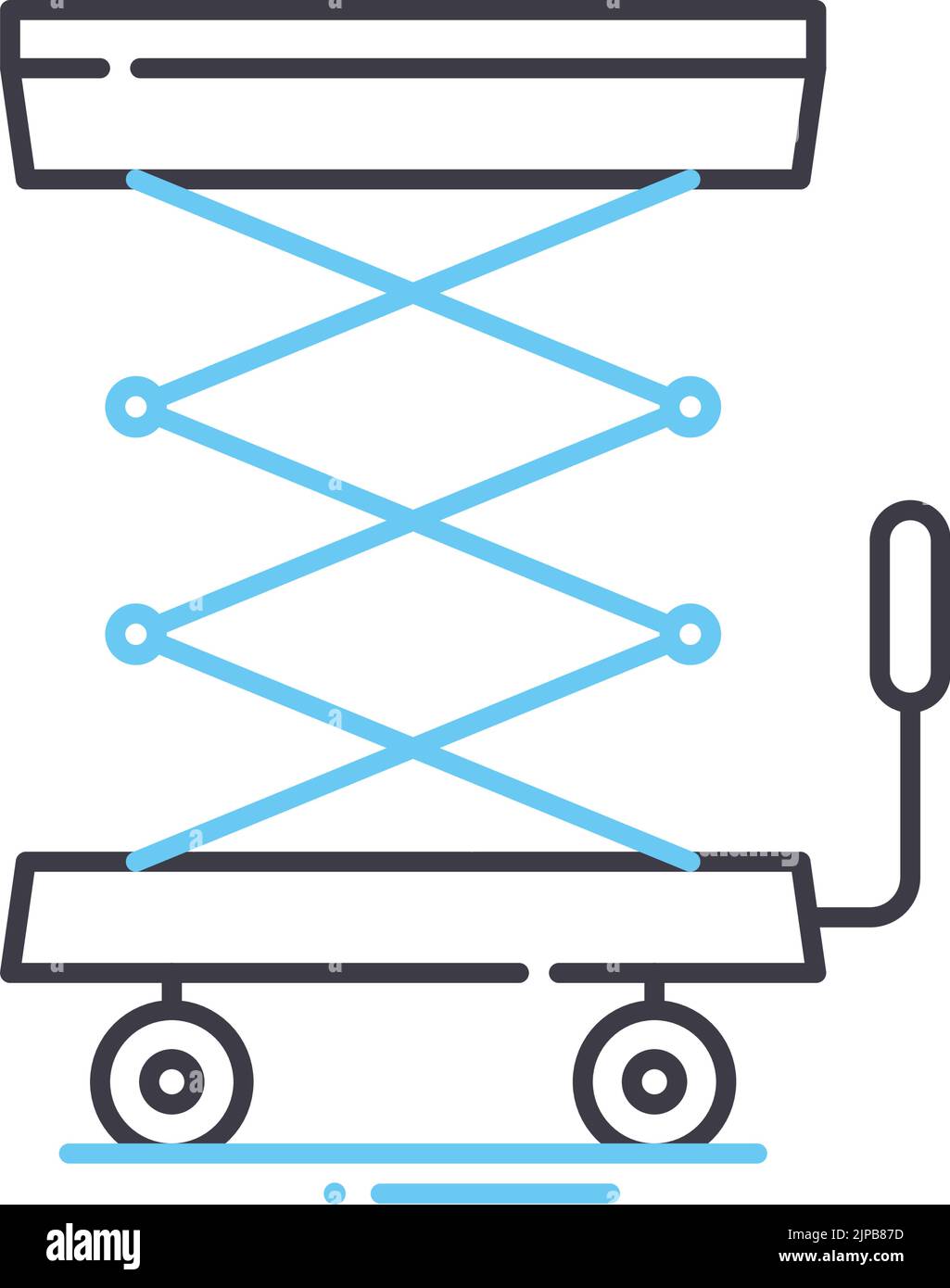 Car lifting machine concept Cut Out Stock Images & Pictures - Alamy