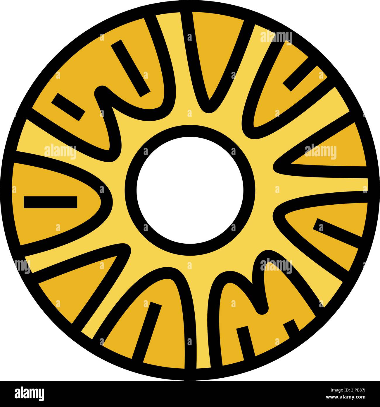 pineapple round slices color icon vector illustration Stock Vector ...