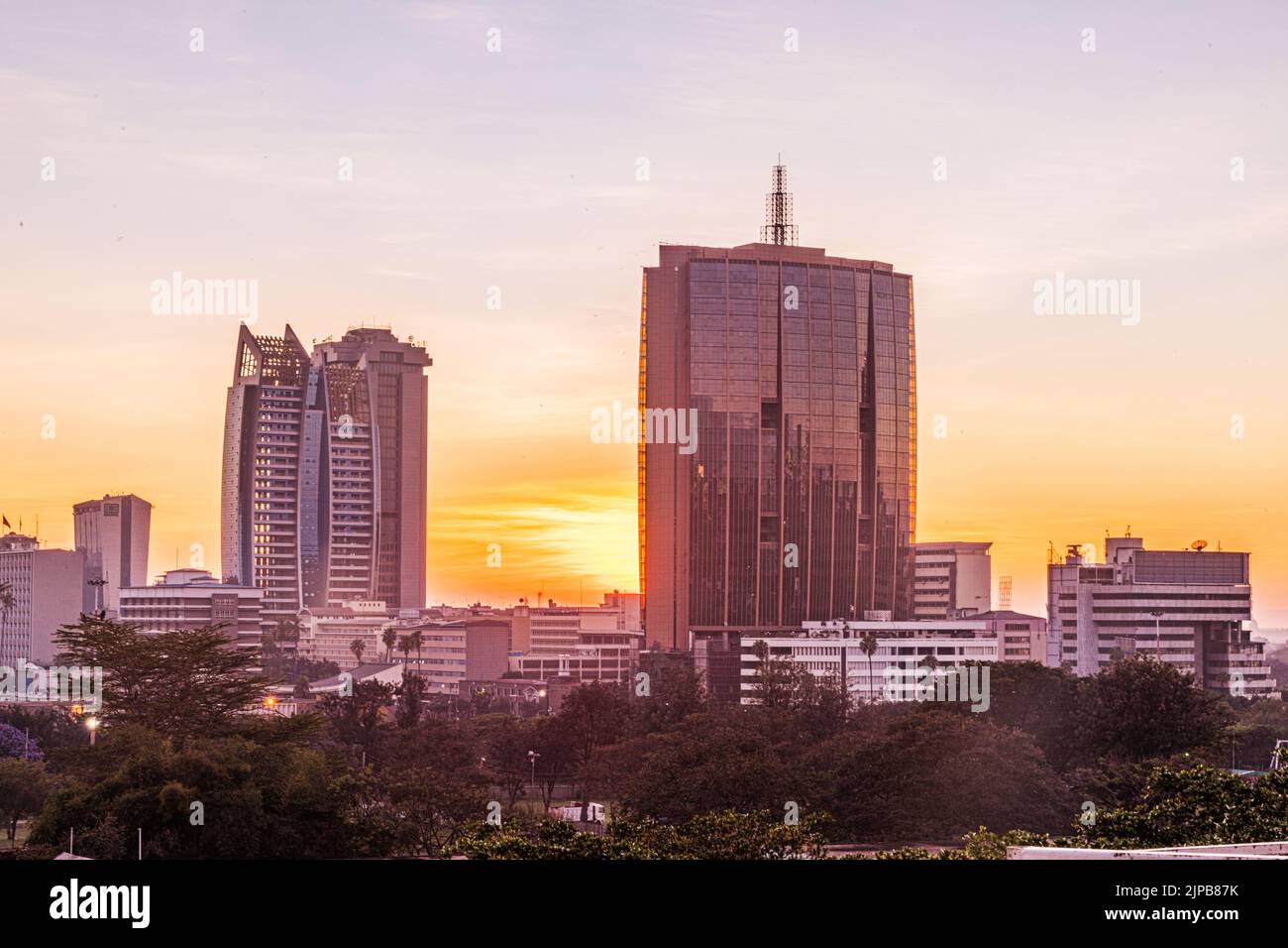 Modern Nairobi Cityscape capital city of Kenya East Africa Landscapes ...