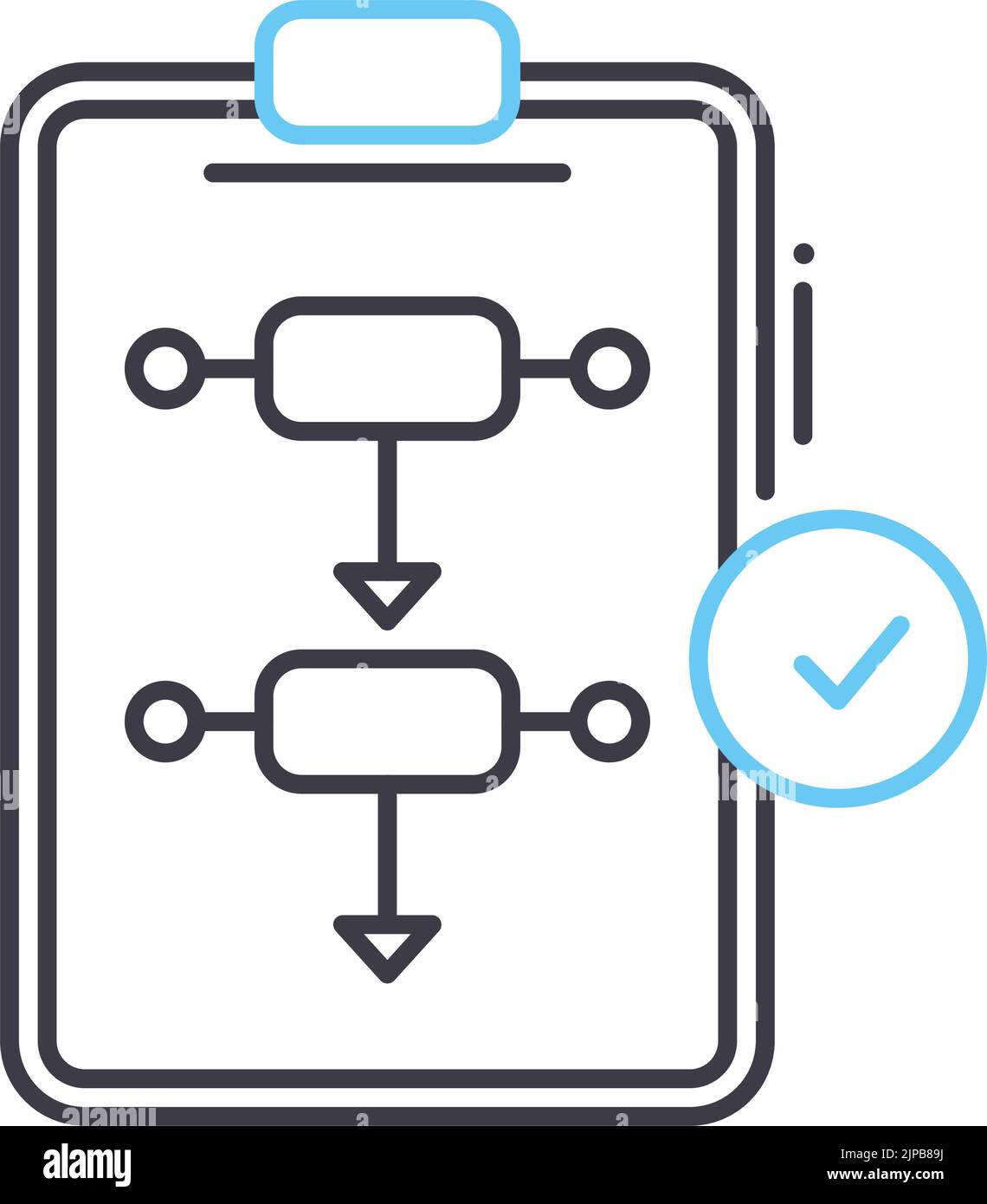 plan line icon, outline symbol, vector illustration, concept sign Stock ...