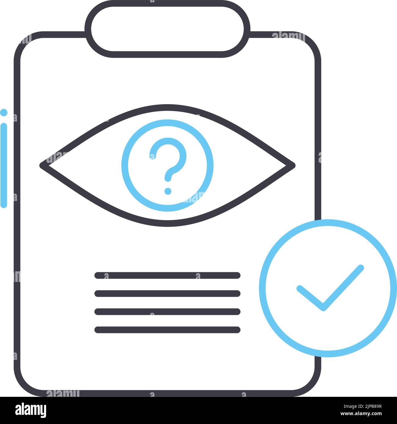 vision checklist line icon, outline symbol, vector illustration, concept sign Stock Vector Image ...