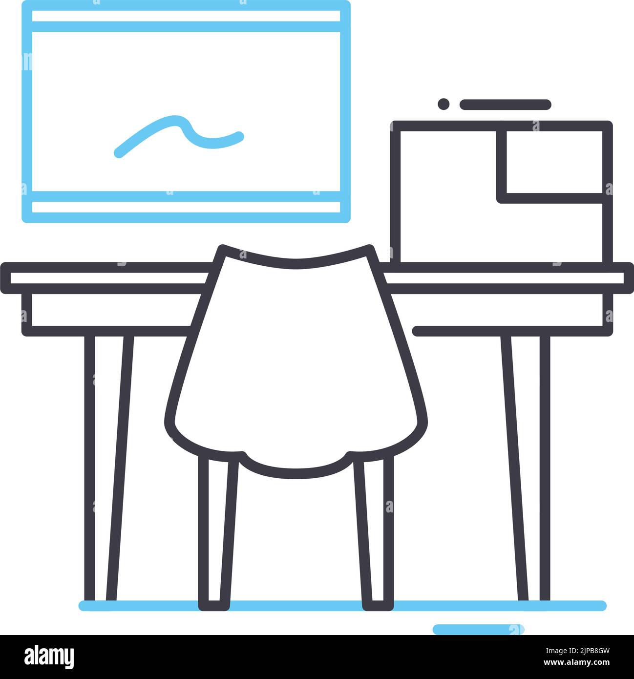 study line icon, outline symbol, vector illustration, concept sign ...