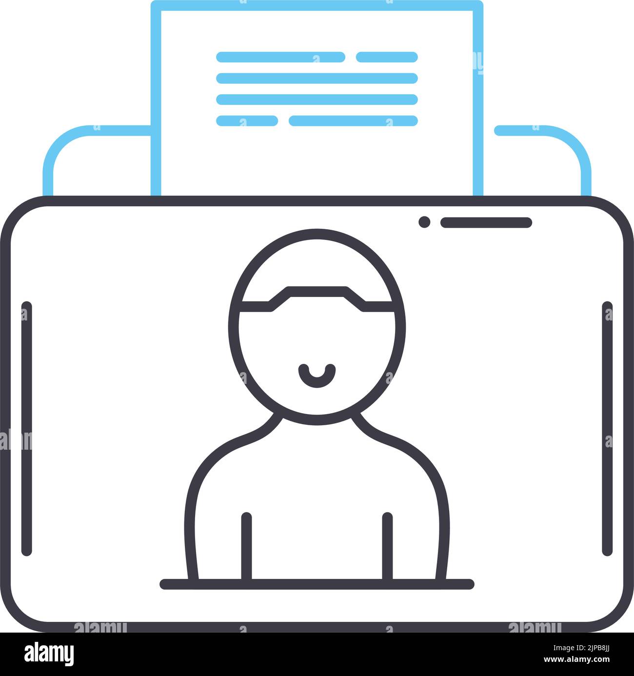 profiles line icon, outline symbol, vector illustration, concept sign ...