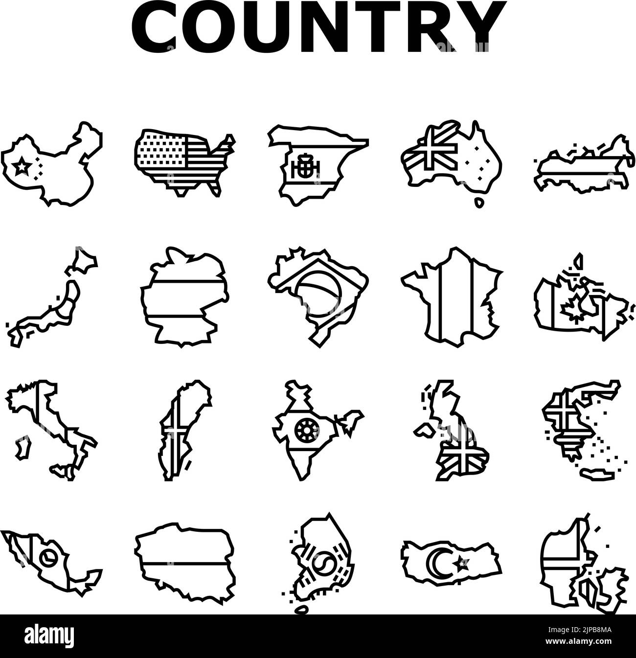 country world map global travel icons set vector Stock Vector Image ... country world map global travel icons set vector Stock Vector Image ...