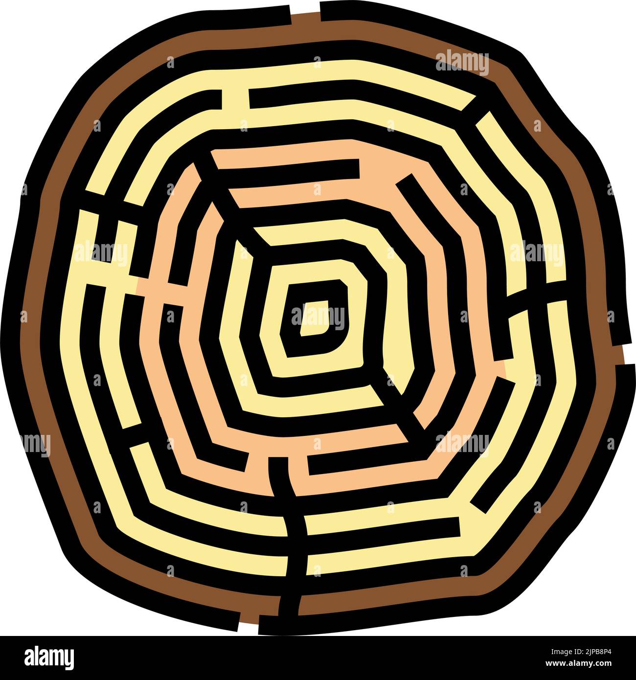 cut wood timber color icon vector illustration Stock Vector Image & Art ...