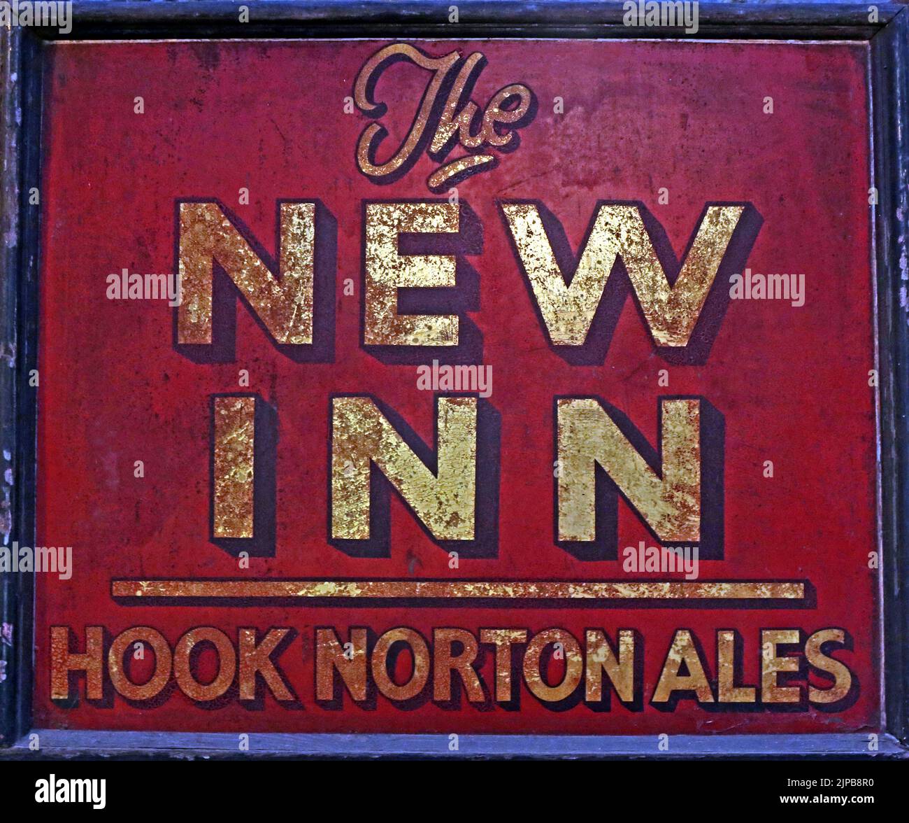 The New Inn - Hook Norton Ales classic pub sign, Oxfordshire craft ales ...