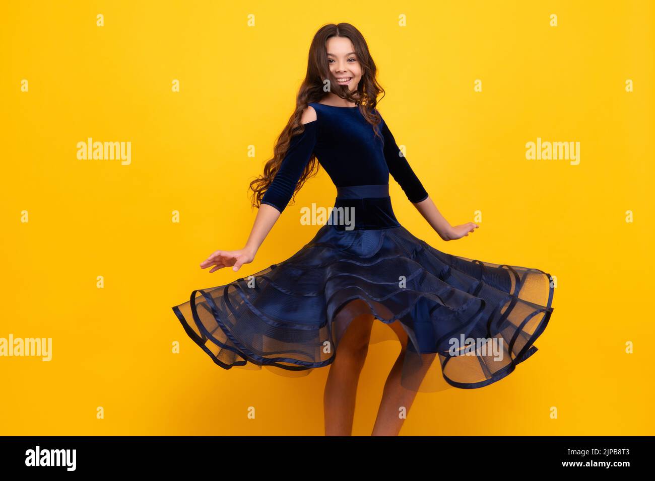 Movement skirt. Happy face, positive and smiling emotions of teenager ...