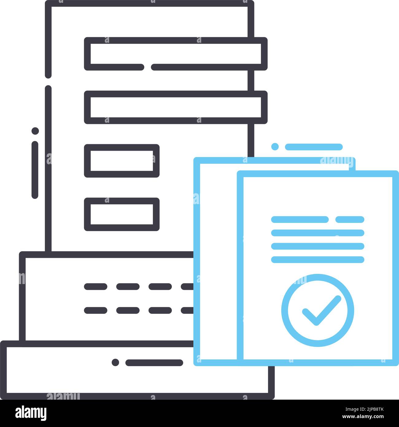 foreclosed line icon, outline symbol, vector illustration, concept sign ...