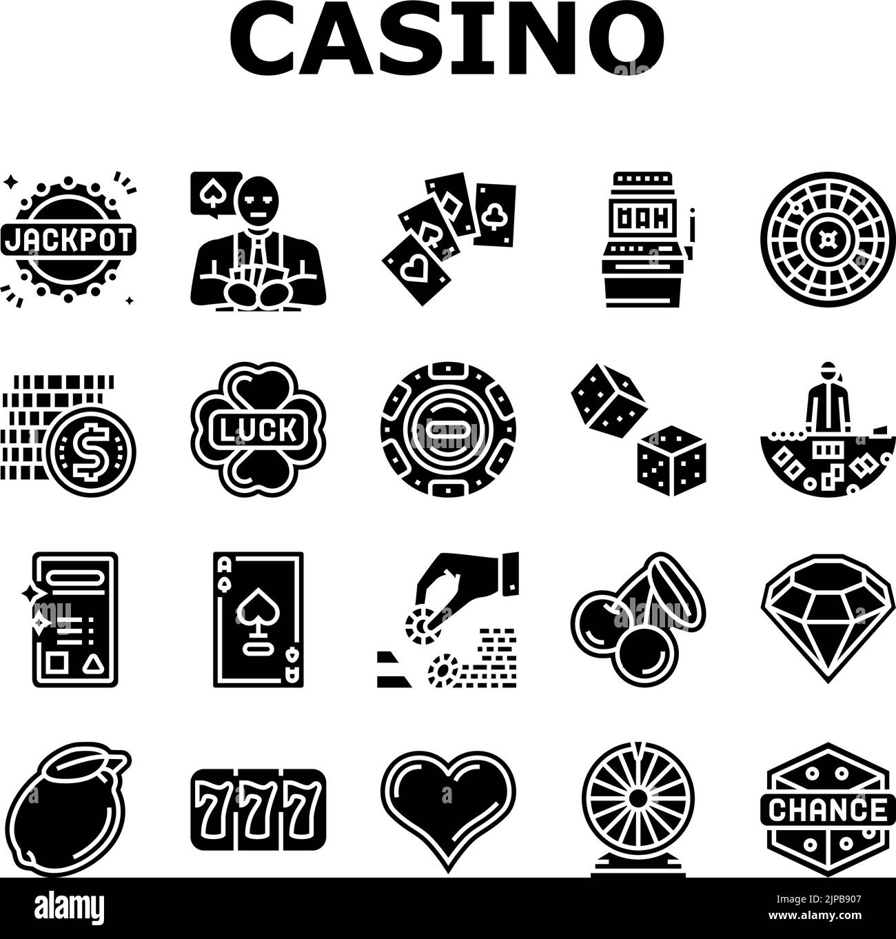 Poker card seven black heart Stock Vector Images - Alamy