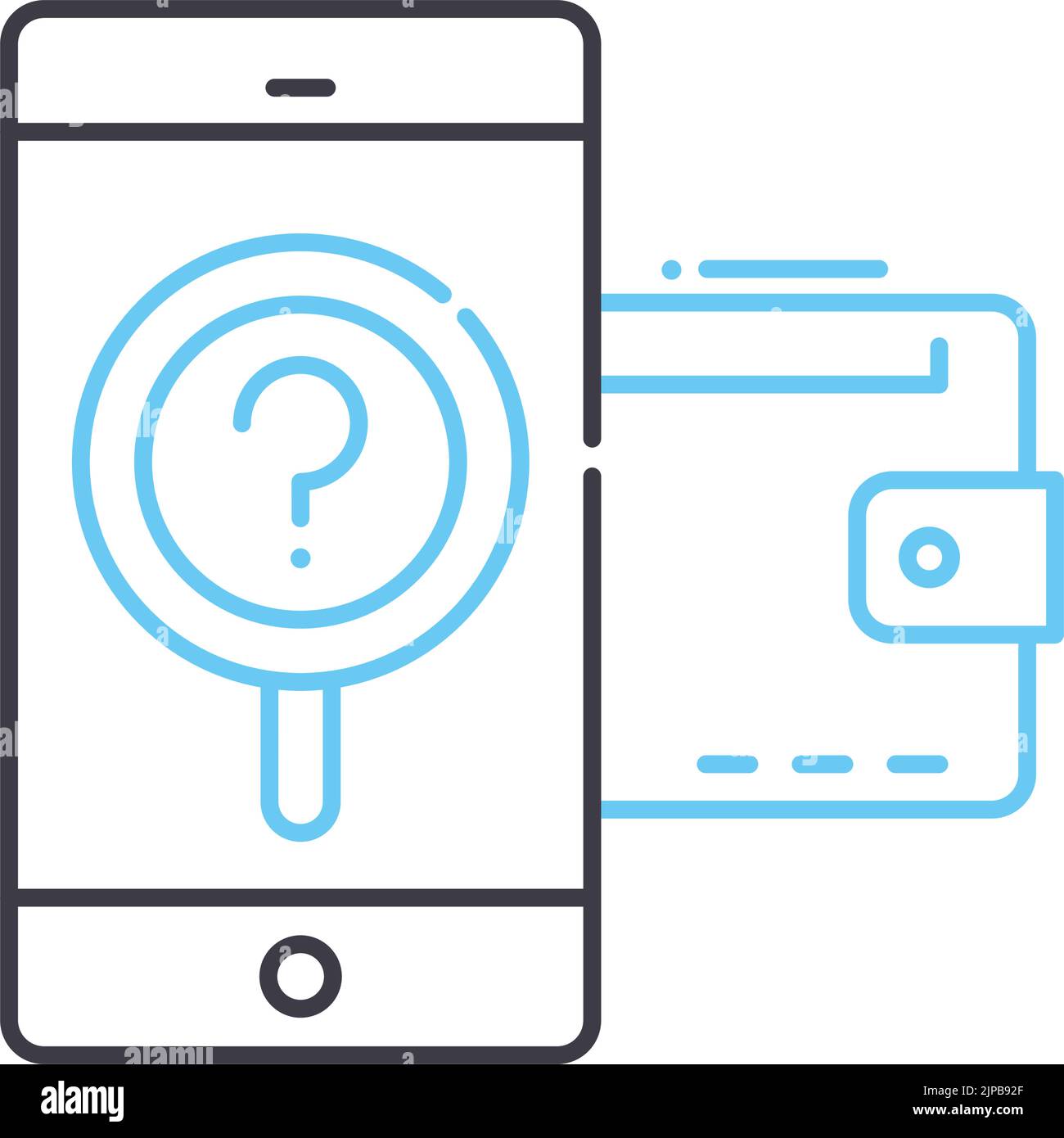 lost items line icon, outline symbol, vector illustration, concept sign ...