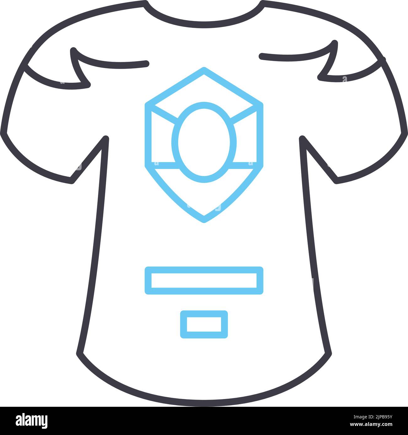 Uniform Line Icon Outline Symbol Vector Illustration Concept Sign